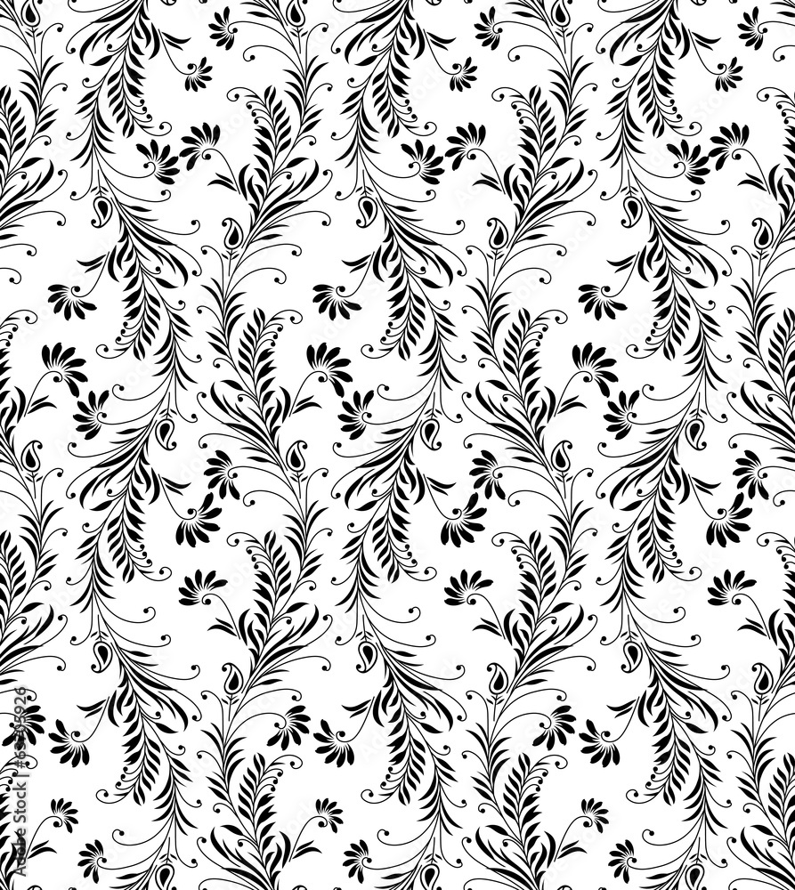 Seamless flourish pattern Stock Vector | Adobe Stock