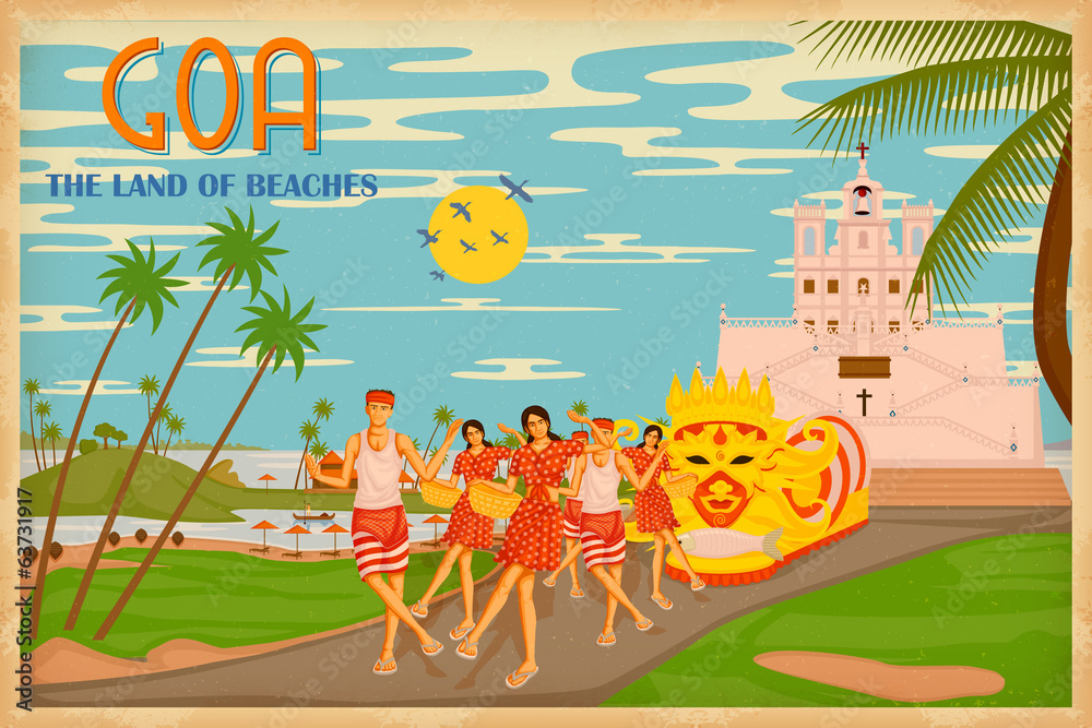 Culture of Goa Stock Vector | Adobe Stock