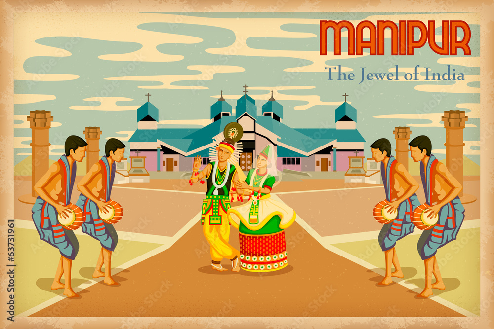 Culture of Manipur Stock Vector | Adobe Stock