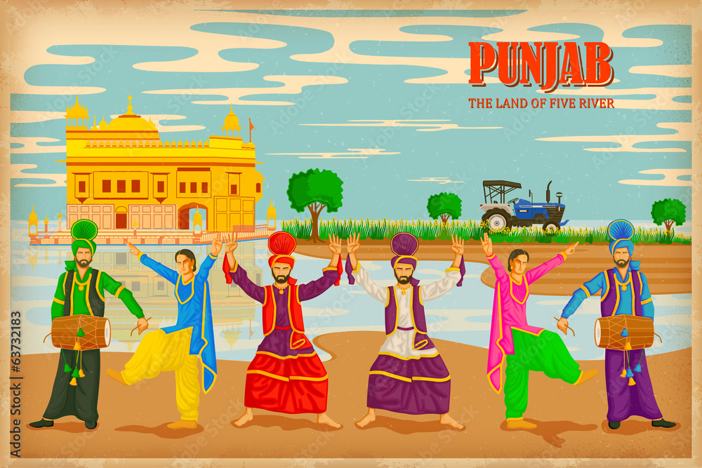 Culture of Punjab Stock Vector | Adobe Stock