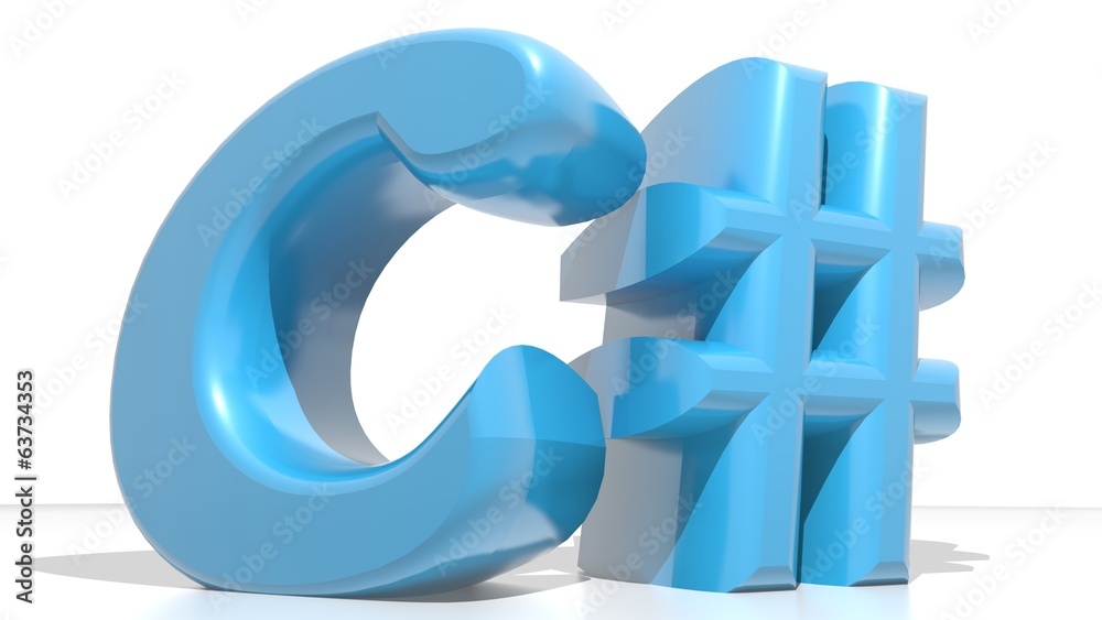 C# Sharp blue Stock Illustration | Adobe Stock