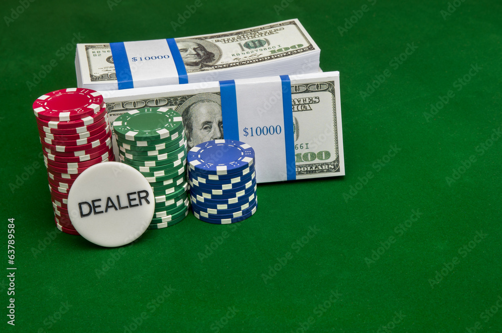 Poker Chip Stack Cash Game