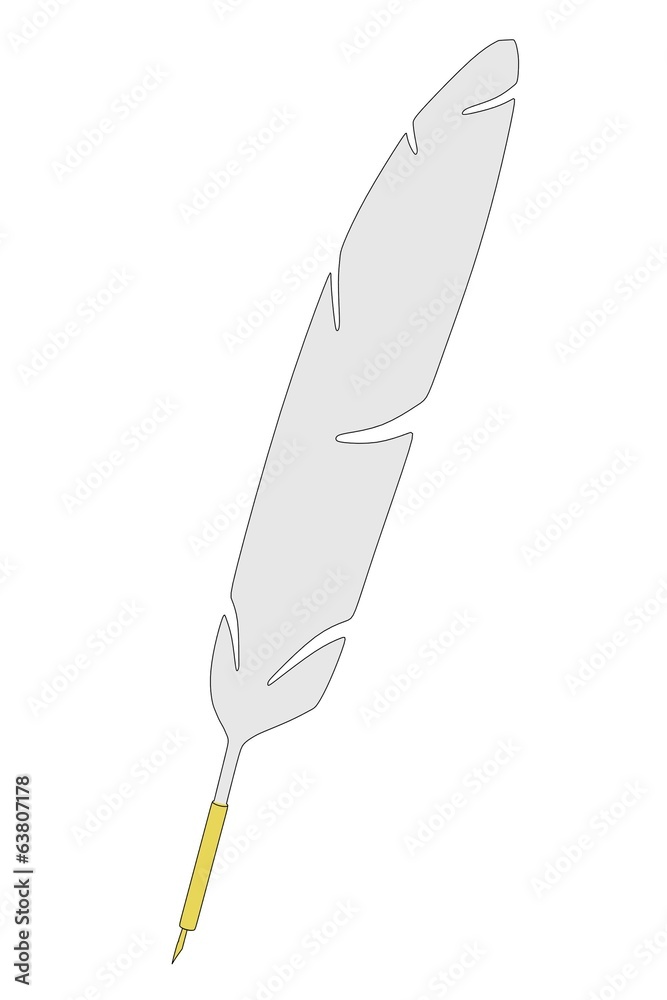 cartoon illustration of quill Stock Illustration | Adobe Stock