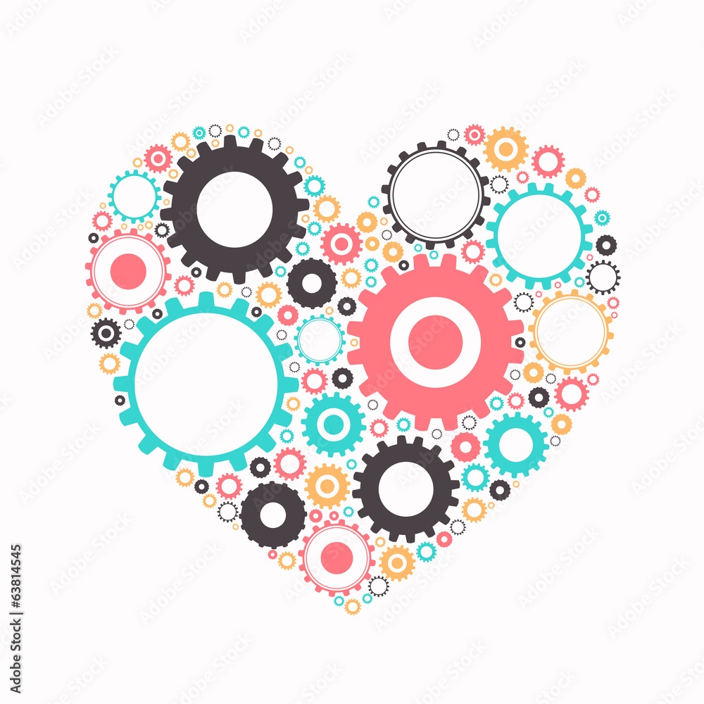 Vector Illustration of Abstract Cog Wheels Stock Vector | Adobe Stock
