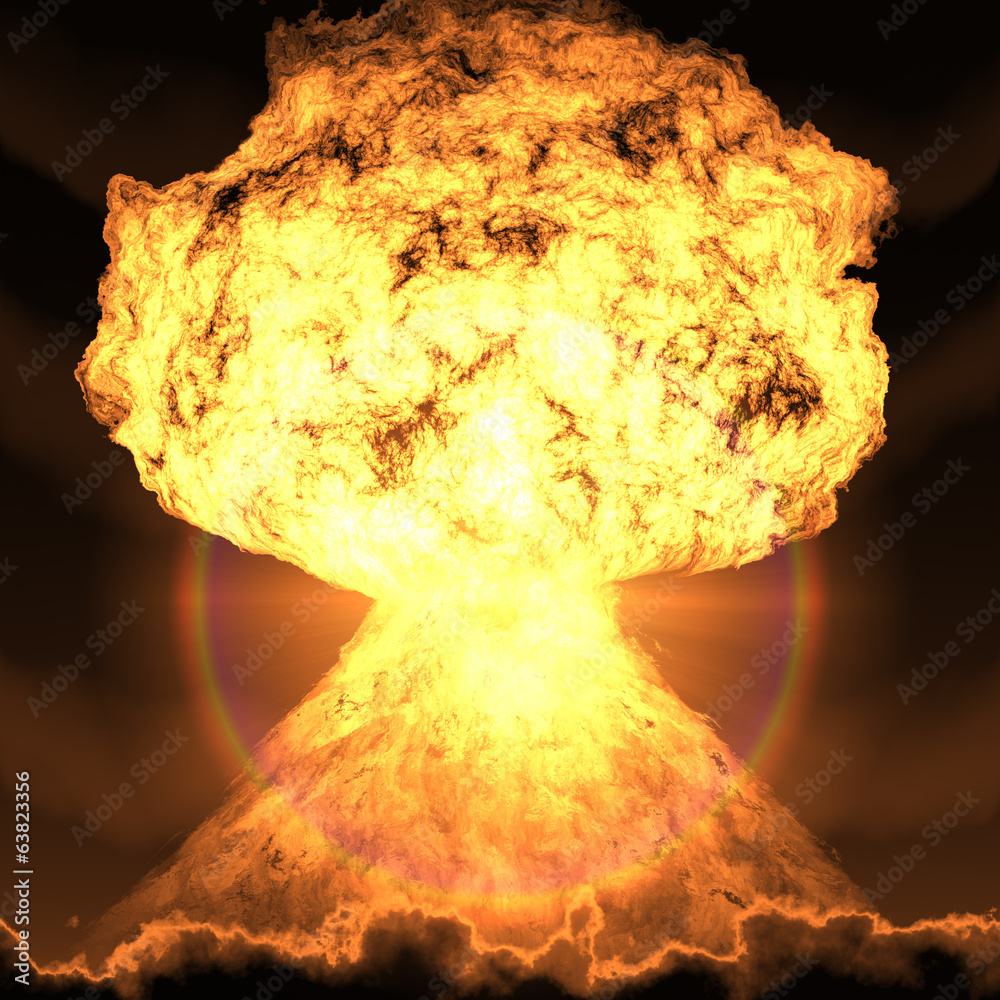 atombombenexplosion nuclear explosion Stock-Illustration | Adobe Stock