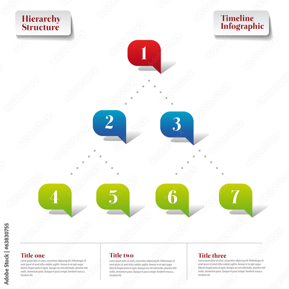 Hierarchy structure Infographic timeline report template Stock Vector ...