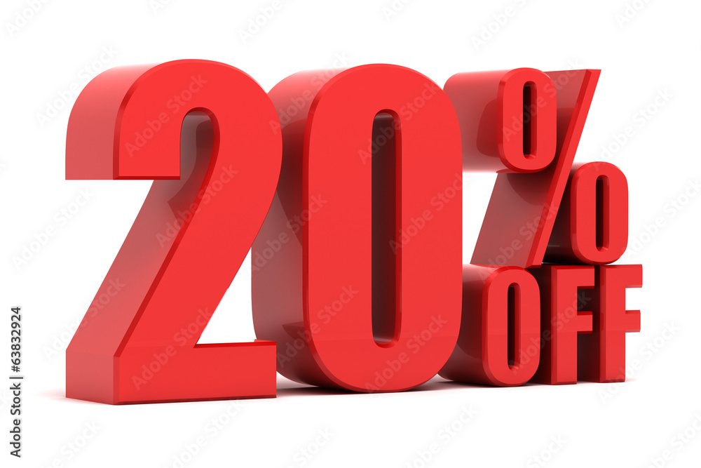 20 percent off promotion Stock Illustration | Adobe Stock