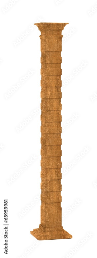 realistic 3d model of column Stock Illustration | Adobe Stock