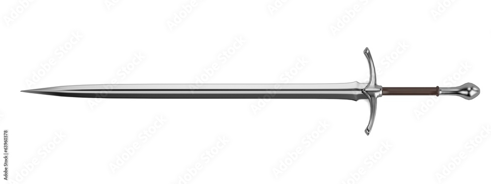 realistic 3d render of sword Stock Illustration | Adobe Stock