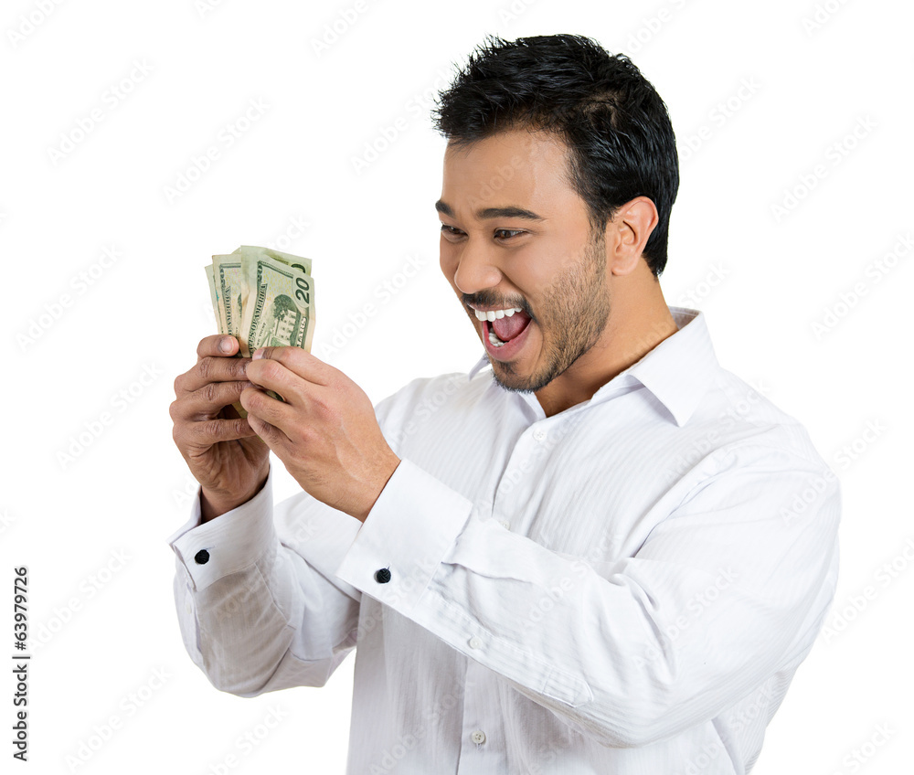 Excited Man With Money