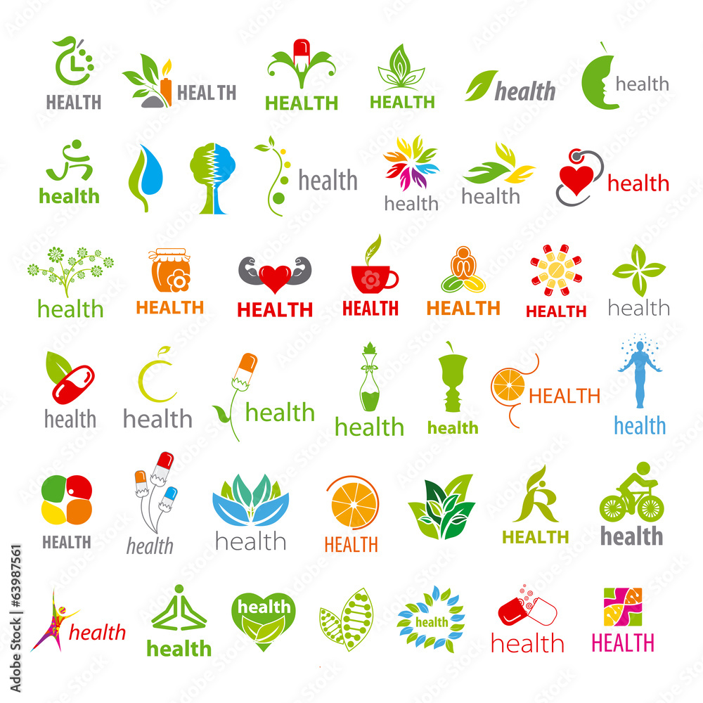 biggest collection of vector logos health Stock Vector | Adobe Stock