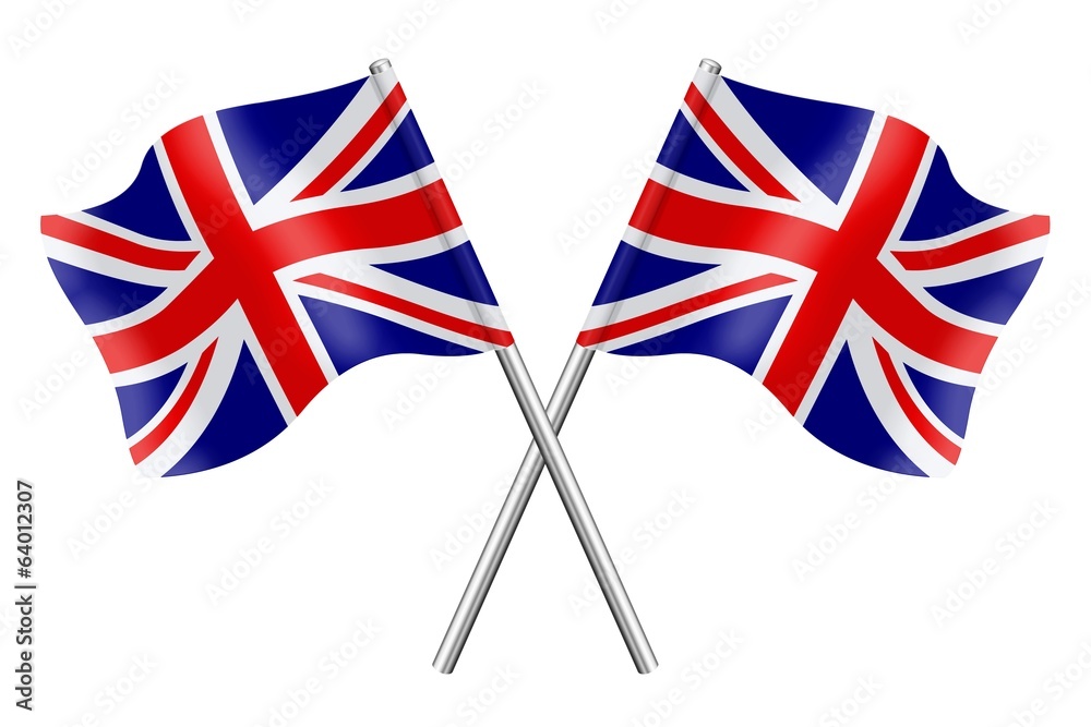 Two British flags Stock Illustration | Adobe Stock