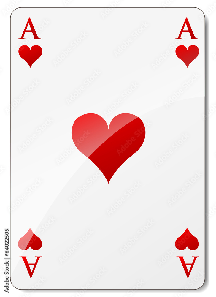 Vector ace of hearts Stock Vector | Adobe Stock