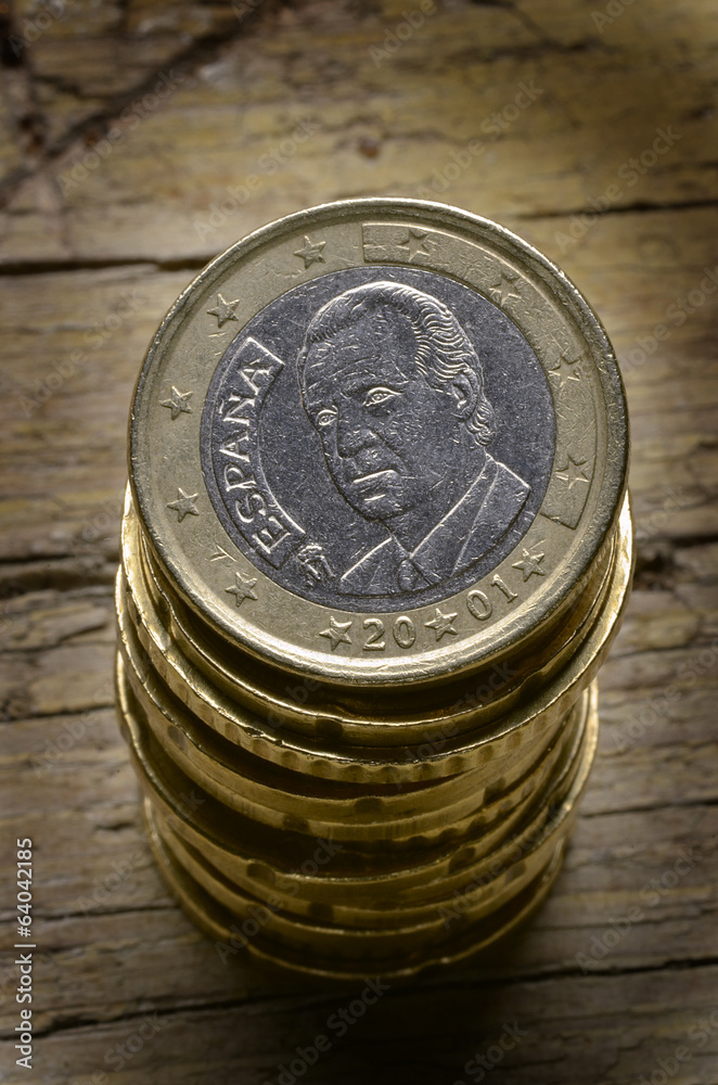Monedas de euro de España Spanish euro coins Stock Photo | Adobe Stock