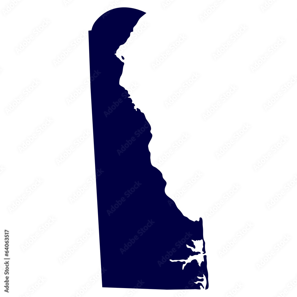 map of the U.S. state of Delaware Stock Vector | Adobe Stock