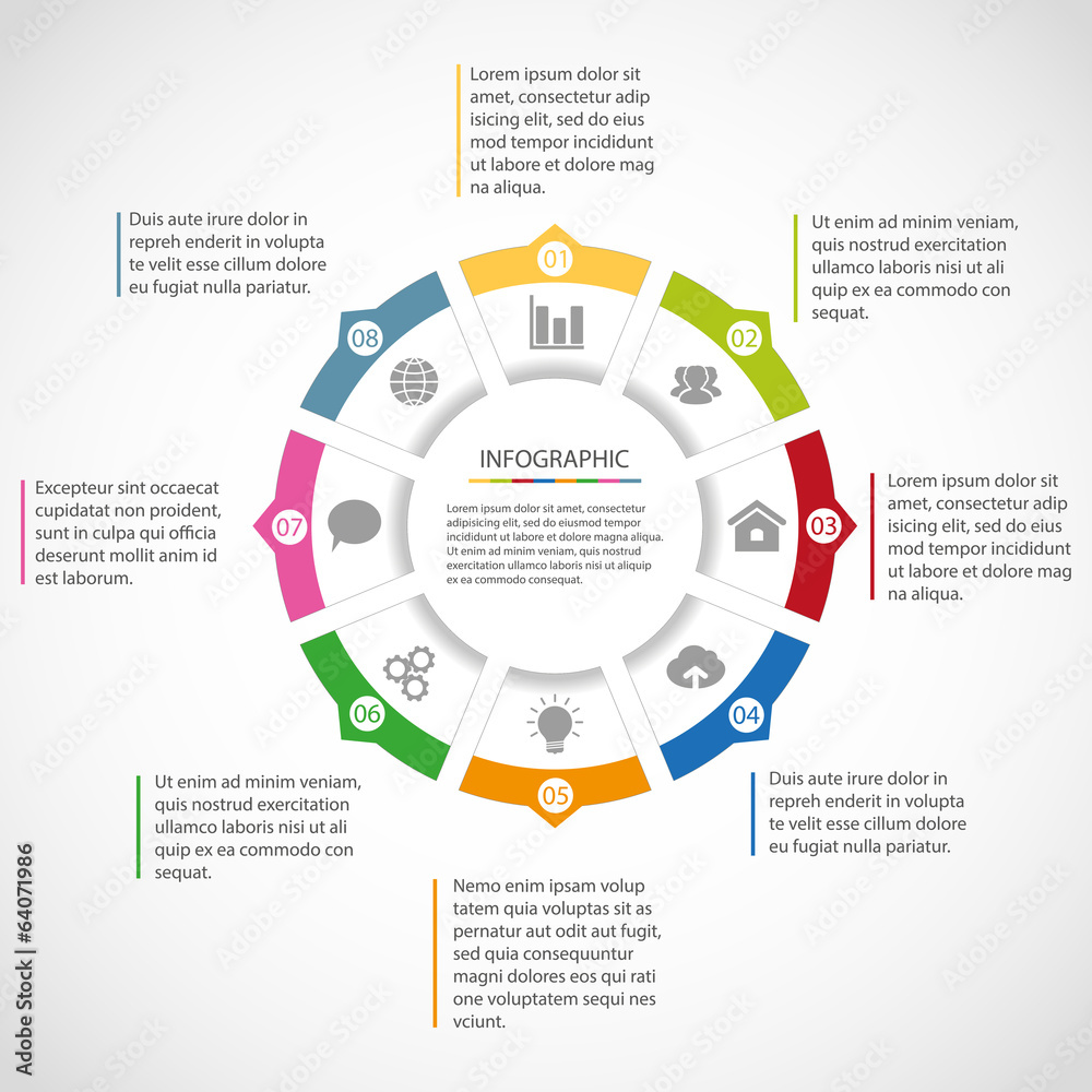 Circle infographic template Stock Vector | Adobe Stock