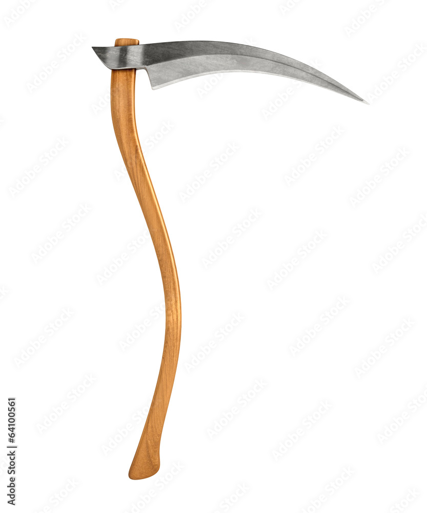 scythe on white background Stock Illustration | Adobe Stock