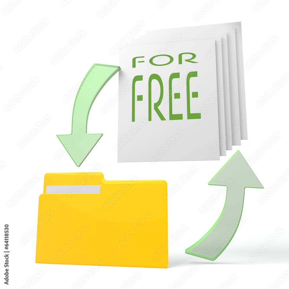 work flow file folder with free symbol Stock Illustration | Adobe Stock