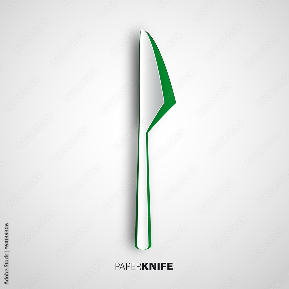 Papercut knife, Vector restaurant card menu design Stock Vector | Adobe ...