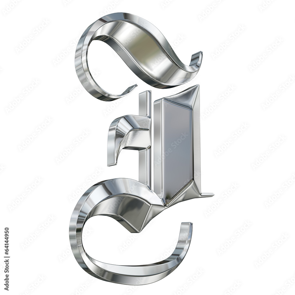 Metallic patterned letter of german gothic alphabet font. Letter Stock ...