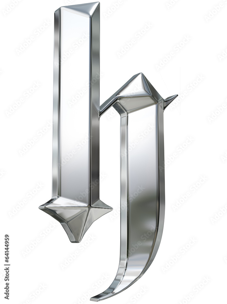 Metallic patterned letter of german gothic alphabet font. Letter Stock ...