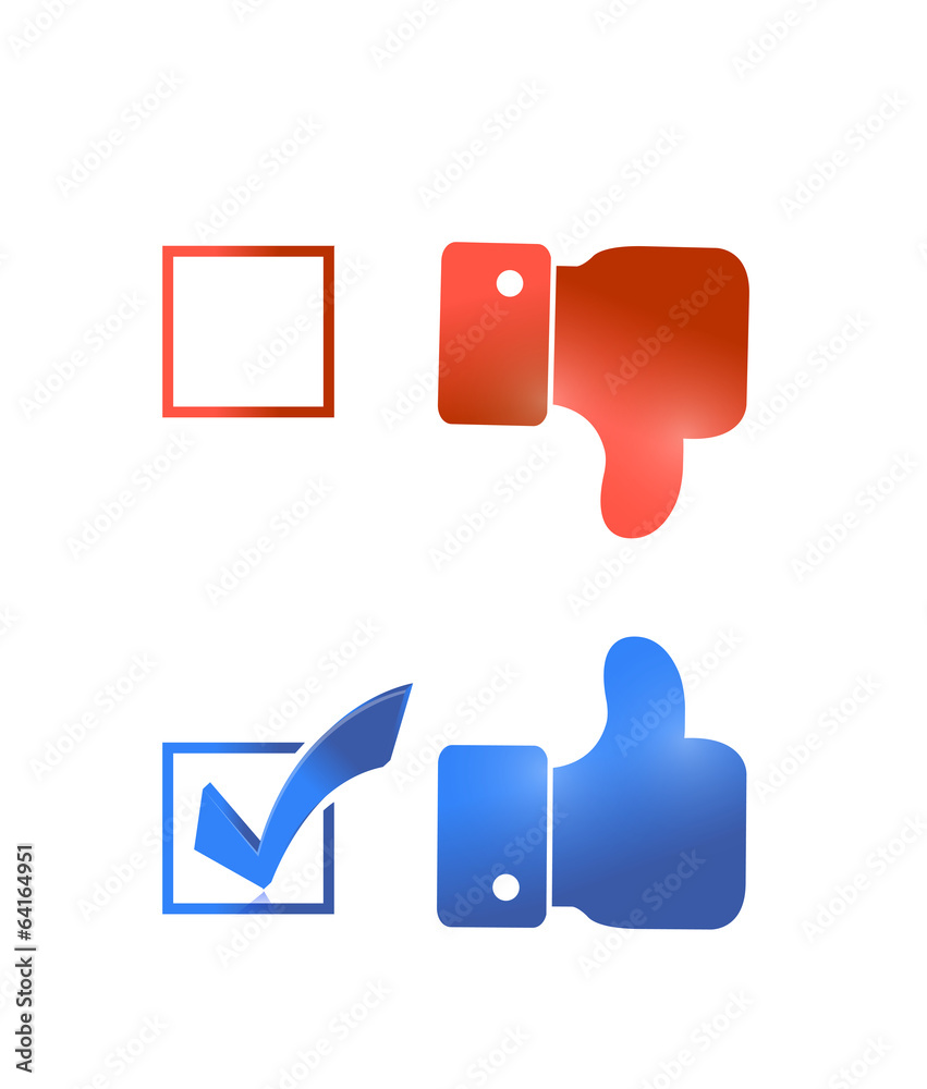 thumbs up check mark tick illustration design Stock Illustration ...