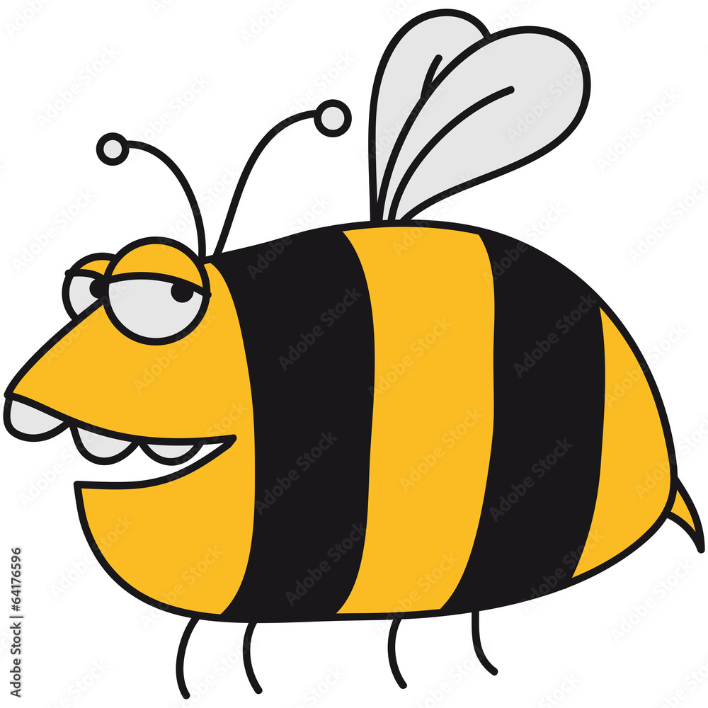 Lustige Dicke Biene Stock Illustration | Adobe Stock