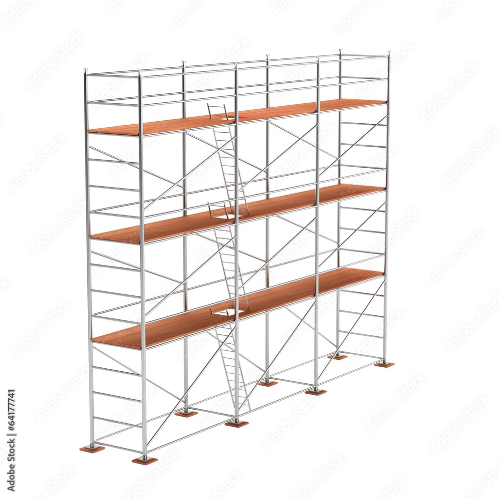 realistic 3d render of scaffolding Stock Illustration | Adobe Stock
