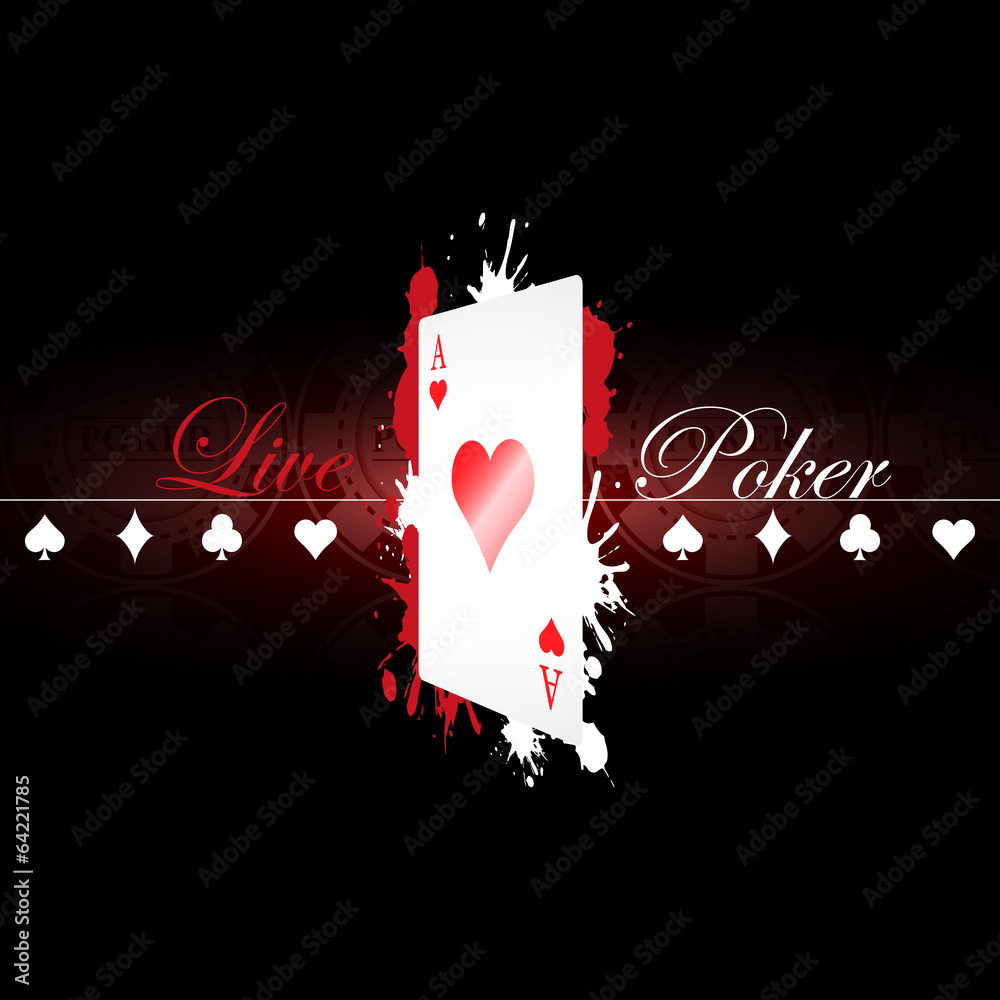 Live Poker background with playing card Stock Vector | Adobe Stock