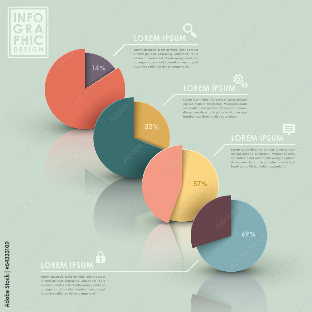 abstract pie chart infographics Stock Vector | Adobe Stock