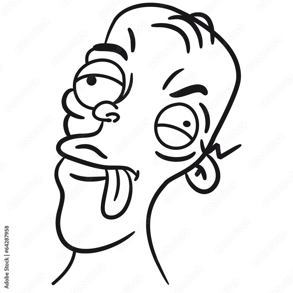 Verrückter Dummer Mann Stock Illustration | Adobe Stock