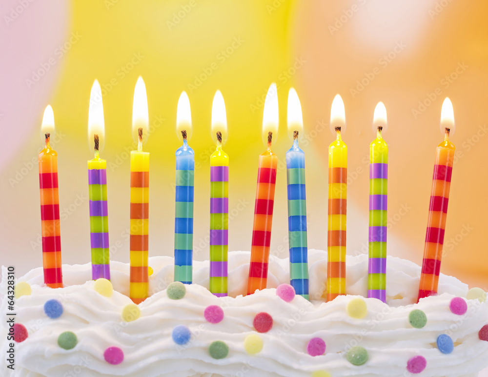 Birthday candles Stock Photo | Adobe Stock