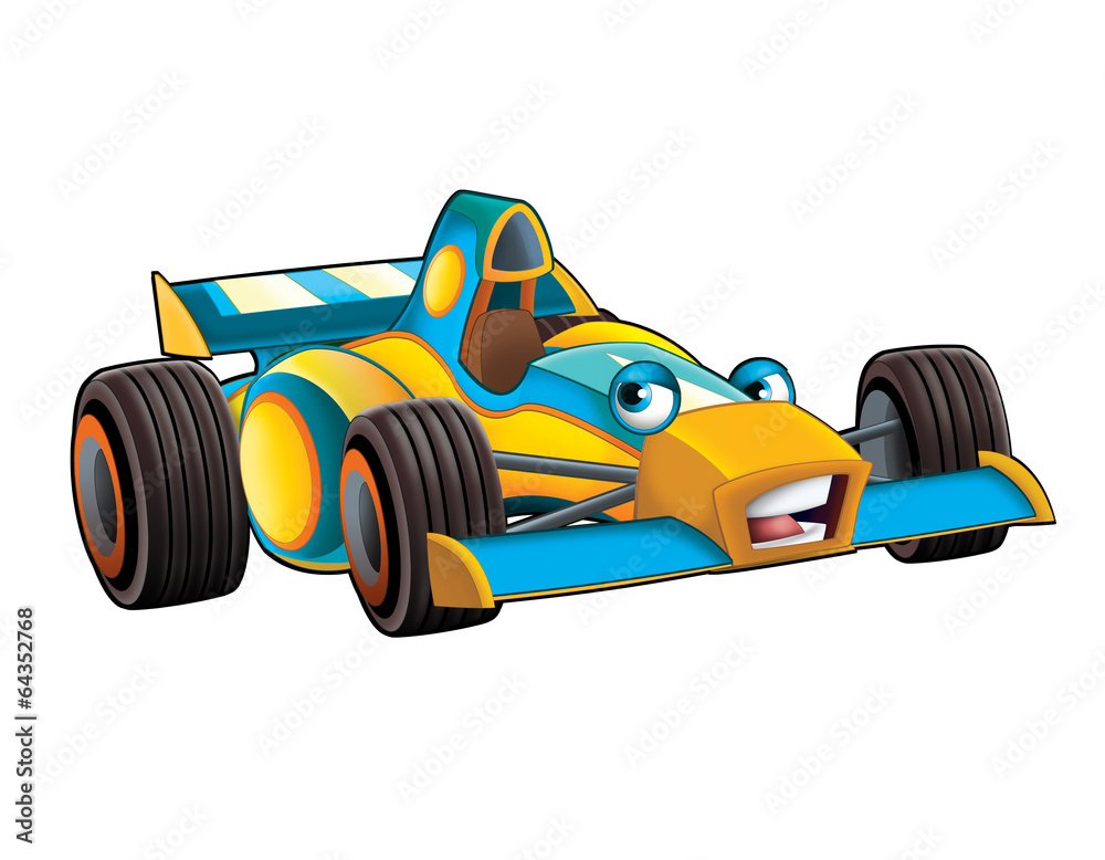 Cartoon car - racing vehicle - illustration for children Stock ...