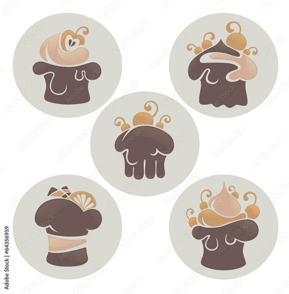 Vector collection of cakes images, symbols and emblems Stock Vector ...