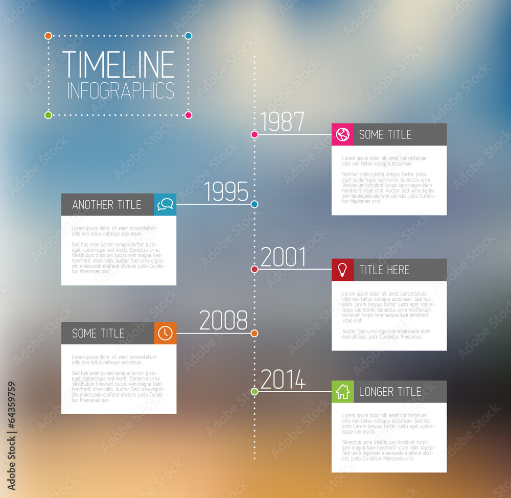 Infographic timeline report template Stock Vector | Adobe Stock