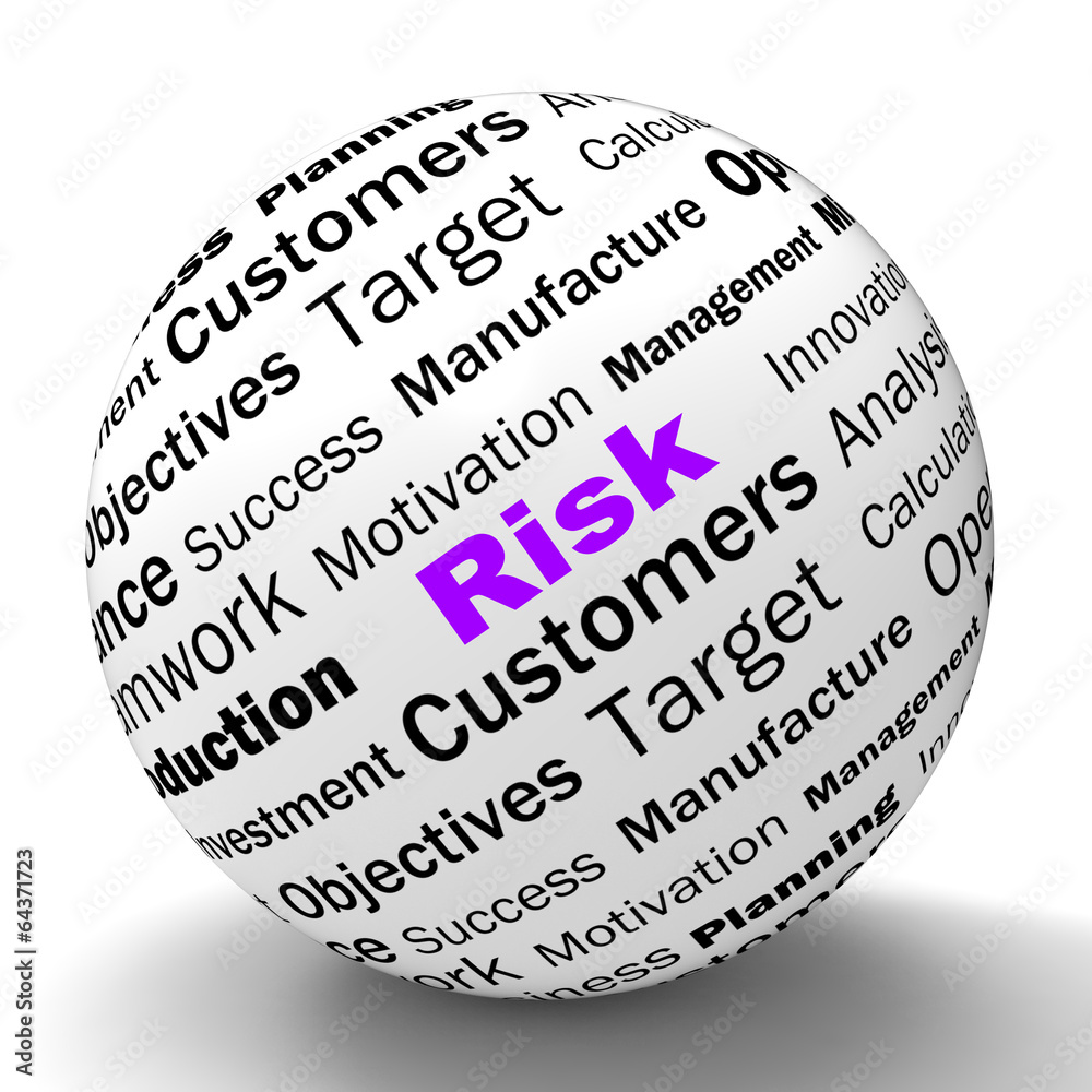 Risk Sphere Definition Means Dangerous And Unstable Stock Illustration ...