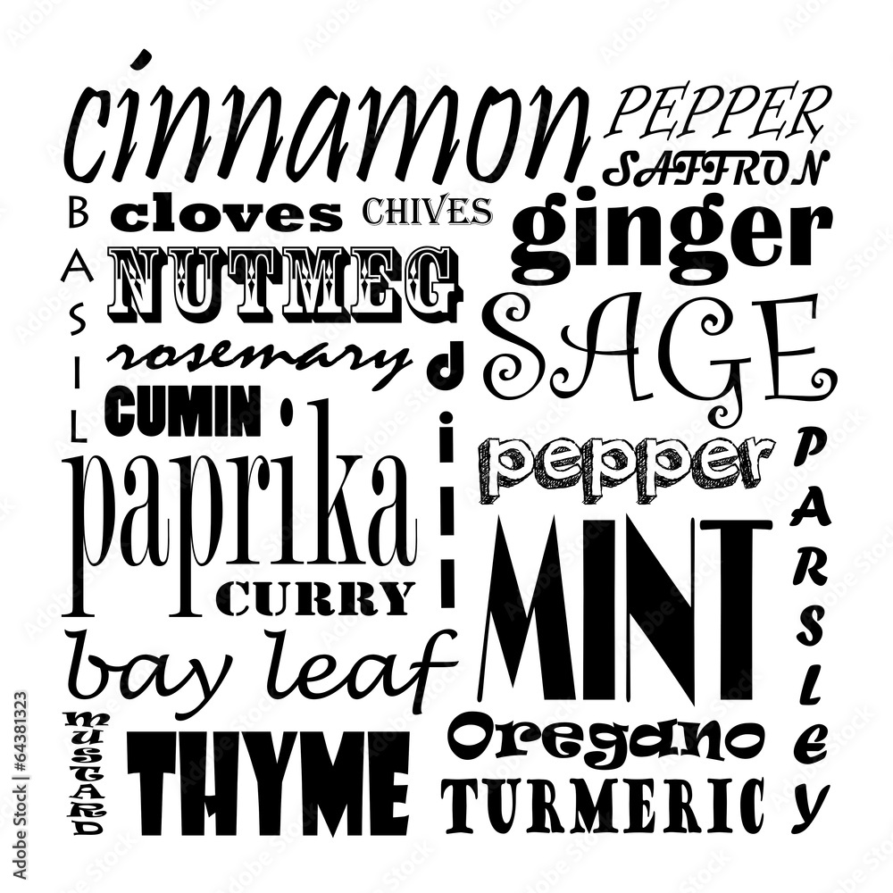 Spice Text Art Stock Illustration | Adobe Stock