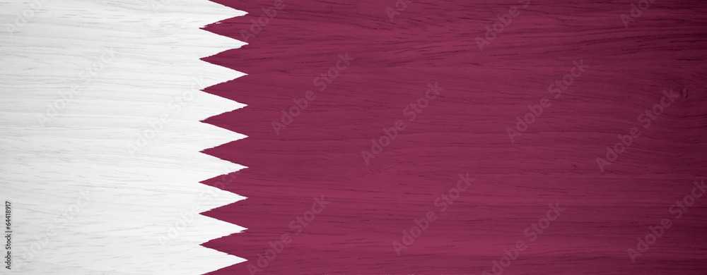 Qatar flag on wood texture Stock Photo | Adobe Stock