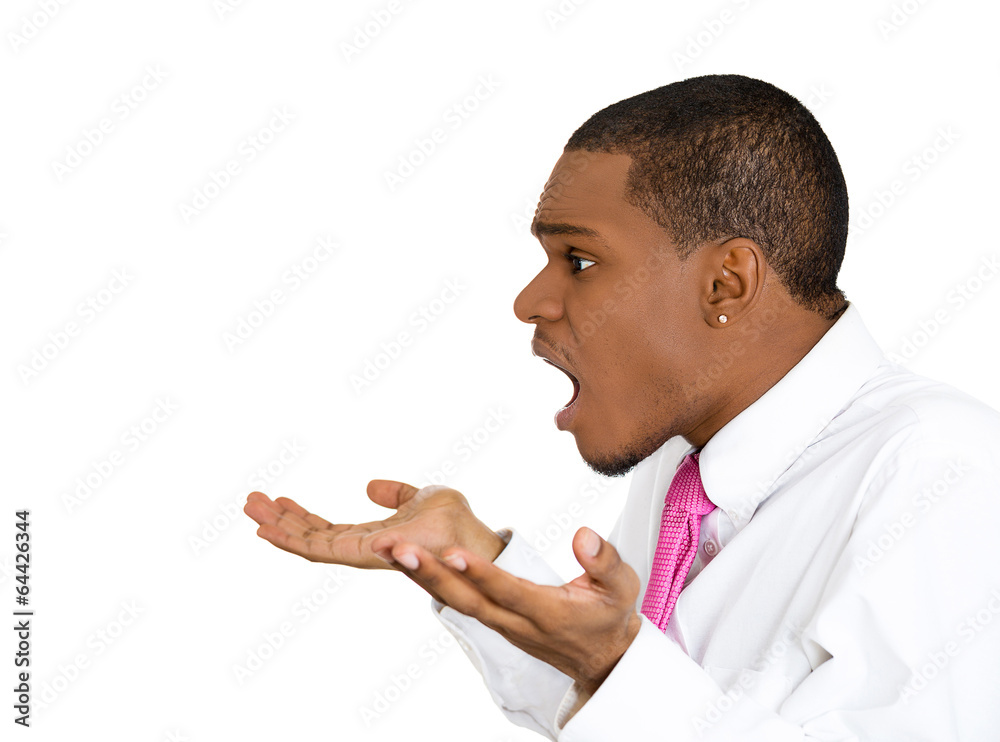 Shocked Man Side View