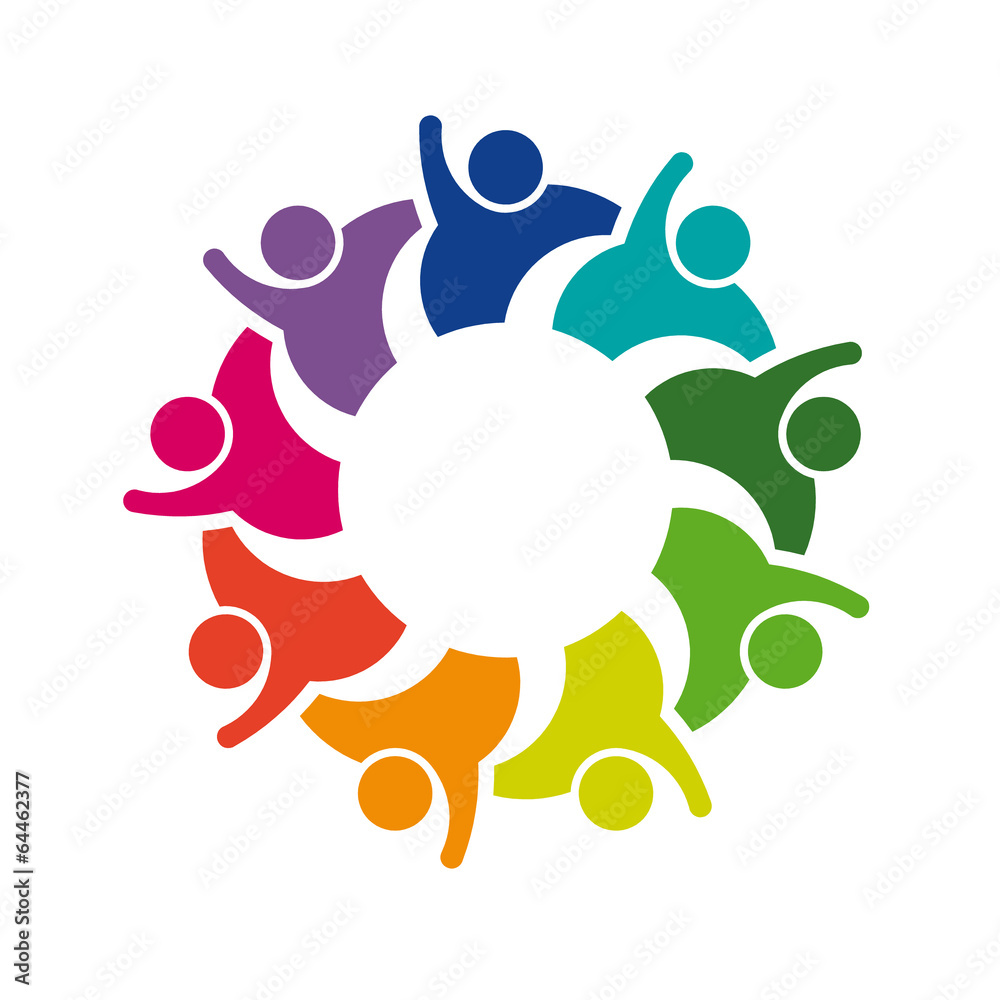 Teamwork Hi 5 - Logo image Stock Vector | Adobe Stock