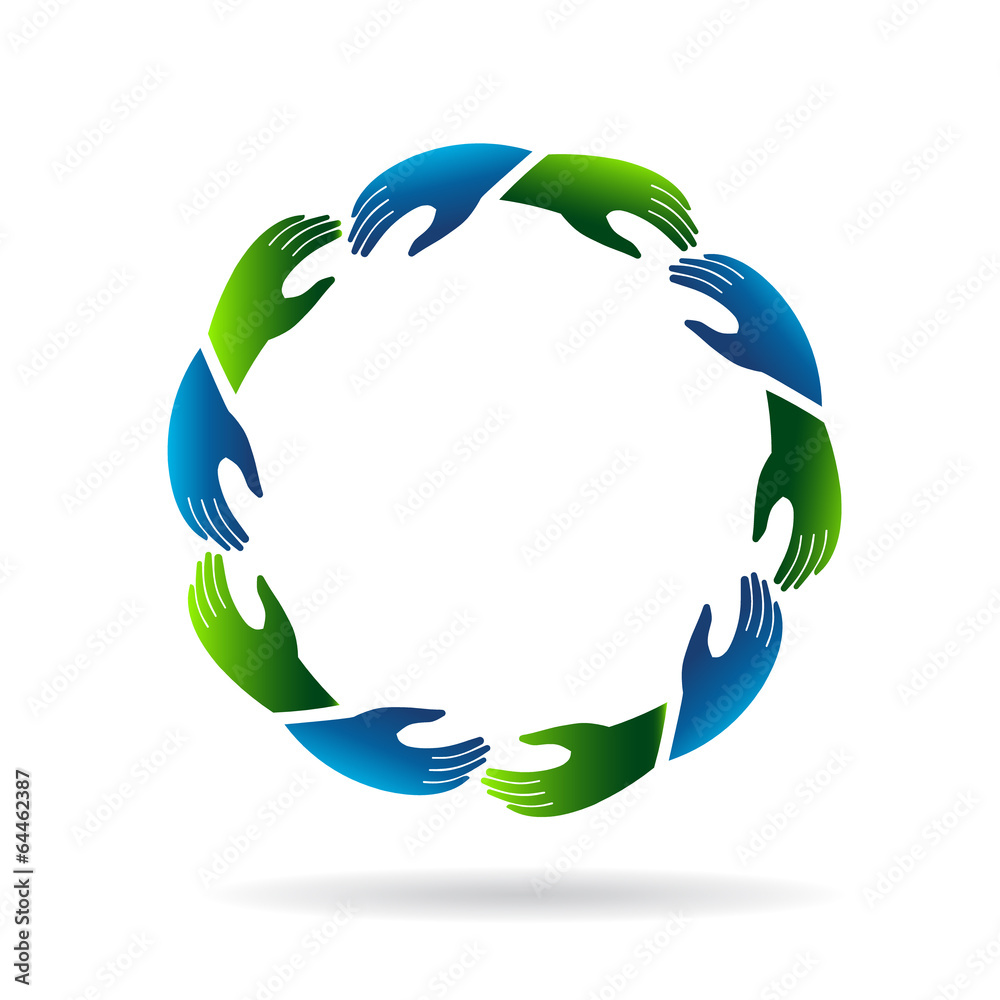 Hands reaching hands Logo Stock Vector | Adobe Stock