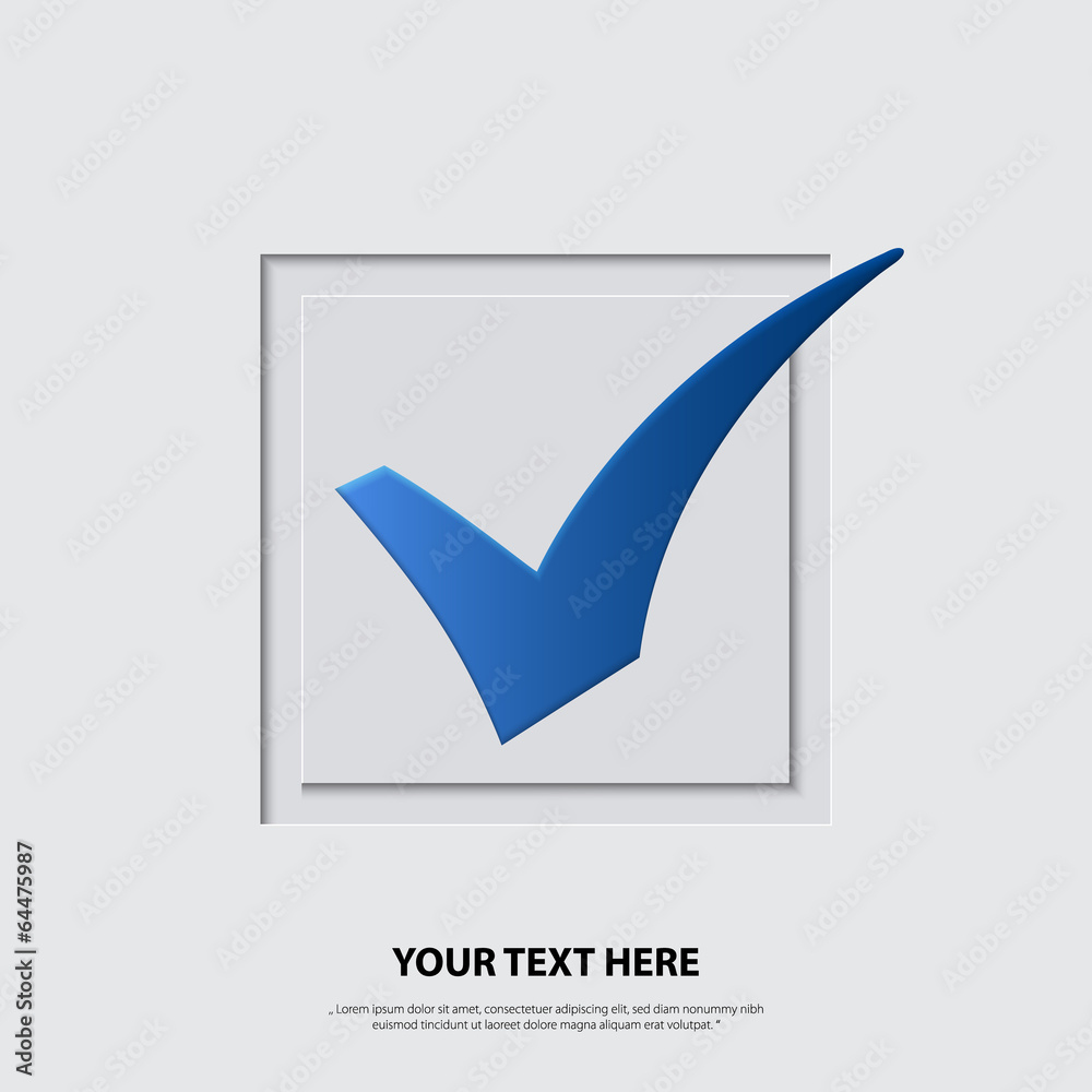 Vector blue checkmark. Stock Vector | Adobe Stock