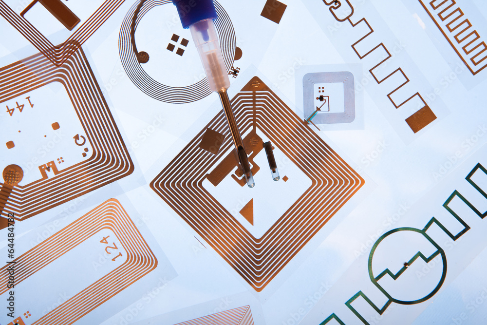RFID implantation syringes and RFID tags Stock Photo | Adobe Stock