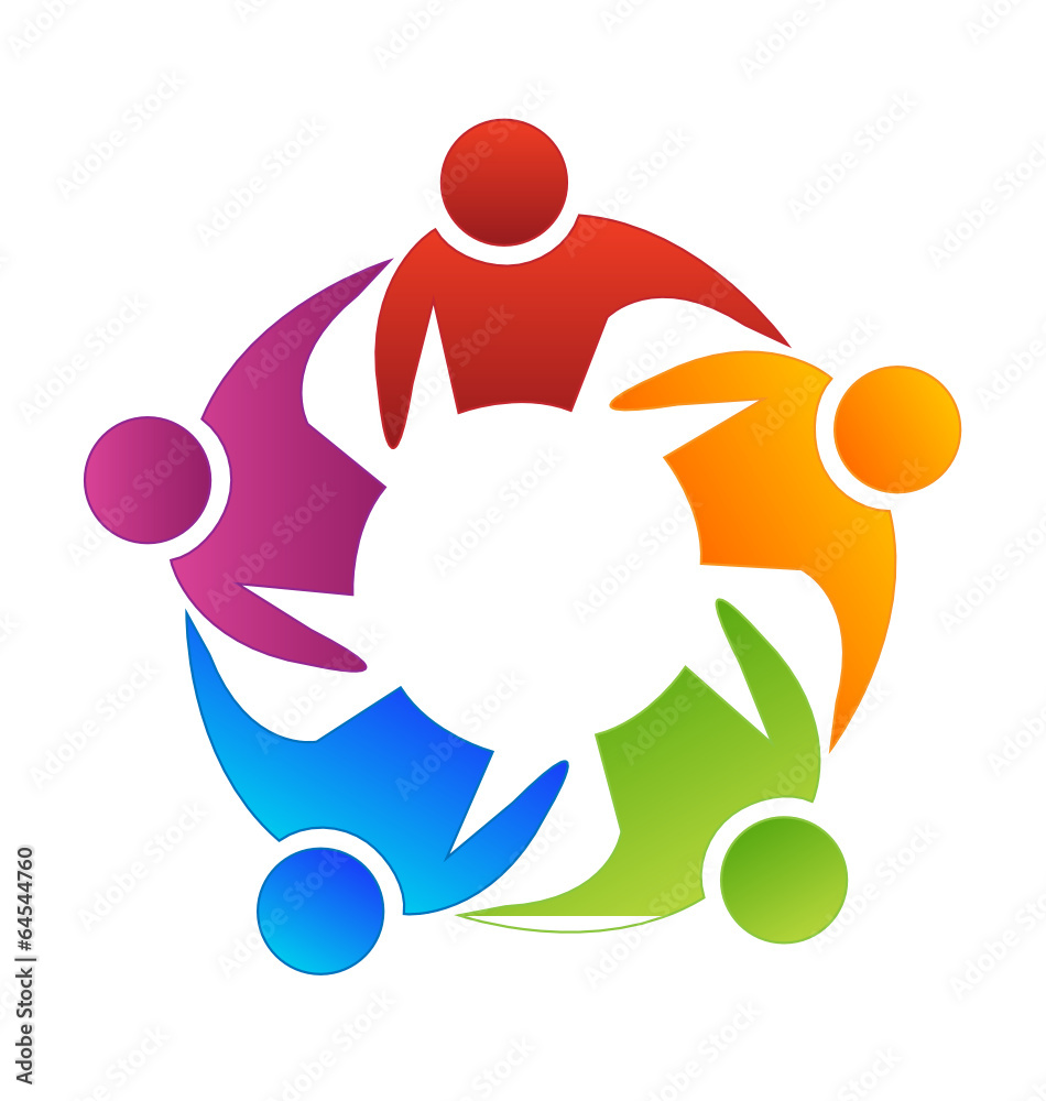 Teamwork leadership logo concept vector icon Stock Vector | Adobe Stock