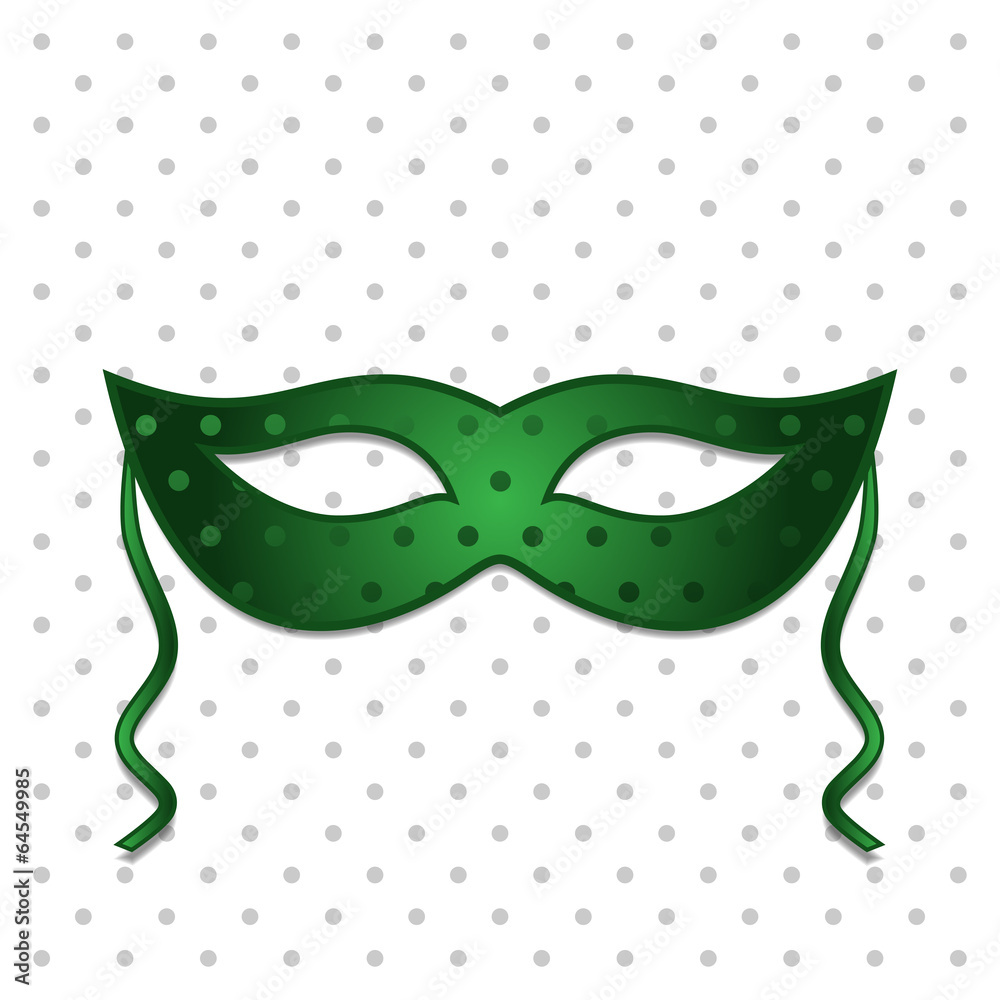 green mask on polka dots background Stock Vector | Adobe Stock