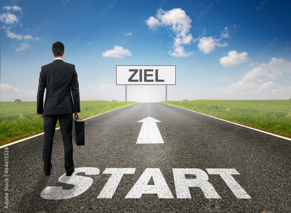 Straße mit Start - Ziel Photos | Adobe Stock