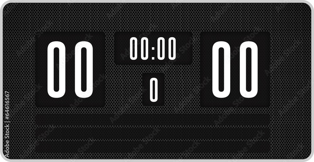 Black scoreboard with no score Stock Photo | Adobe Stock