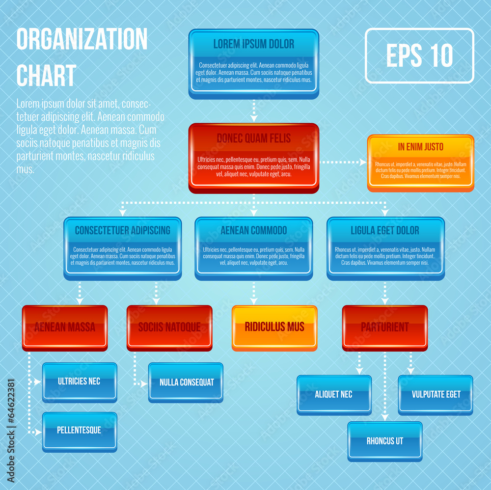 Organizational chart 3d concept Stock Vector | Adobe Stock