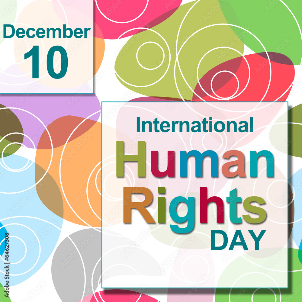 Human Rights Day Colorful Circles Stock Illustration | Adobe Stock