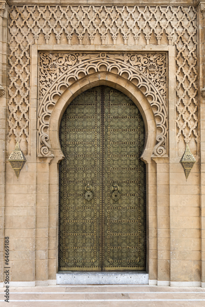 Royal entrance to the mosque in Rabat, Morocco Stock Photo | Adobe Stock